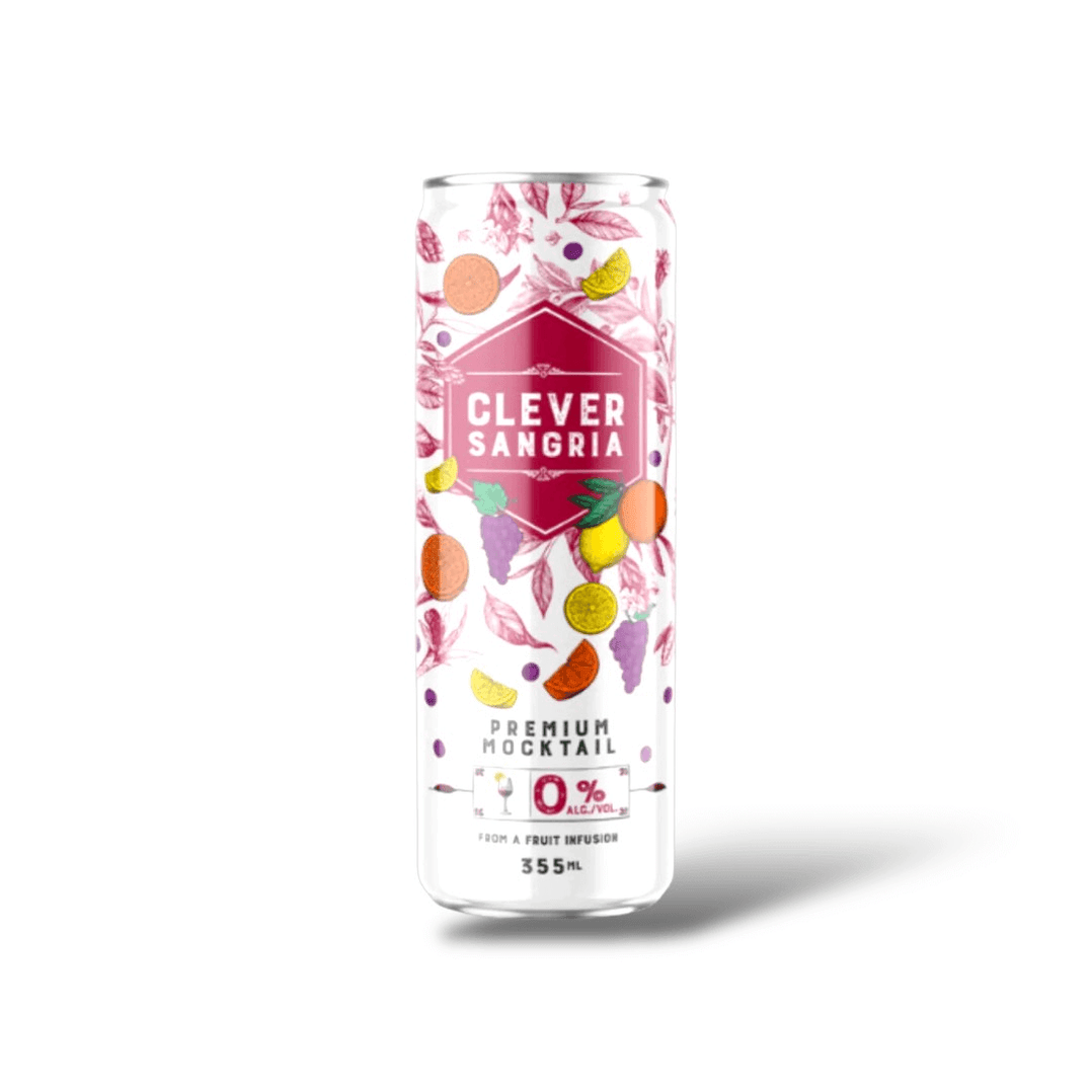 Clever Sangria - Non-Alcoholic Craft Mocktail - 12oz Cans - ProofNoMore