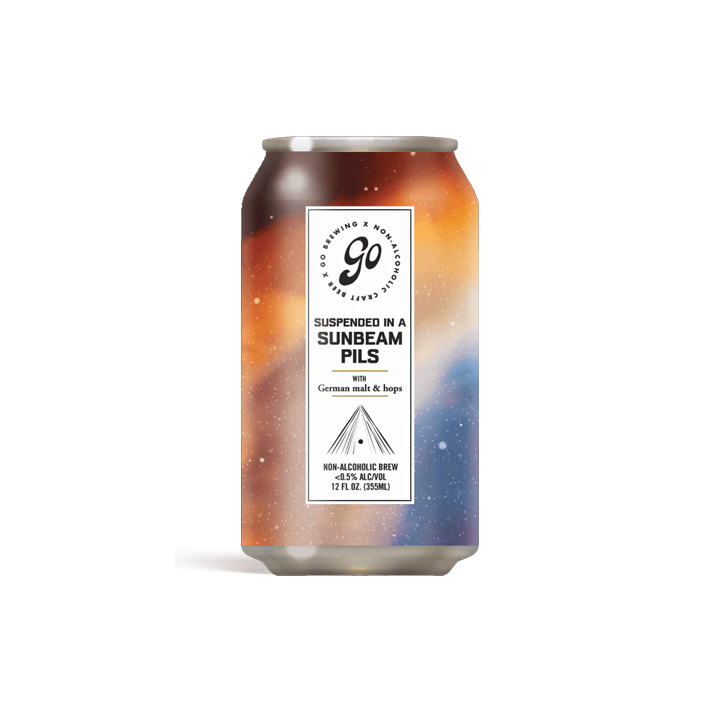 GO Brewing – Sunbeam Pils - Non-Alcoholic Pils Brew – 12oz - ProofNoMore