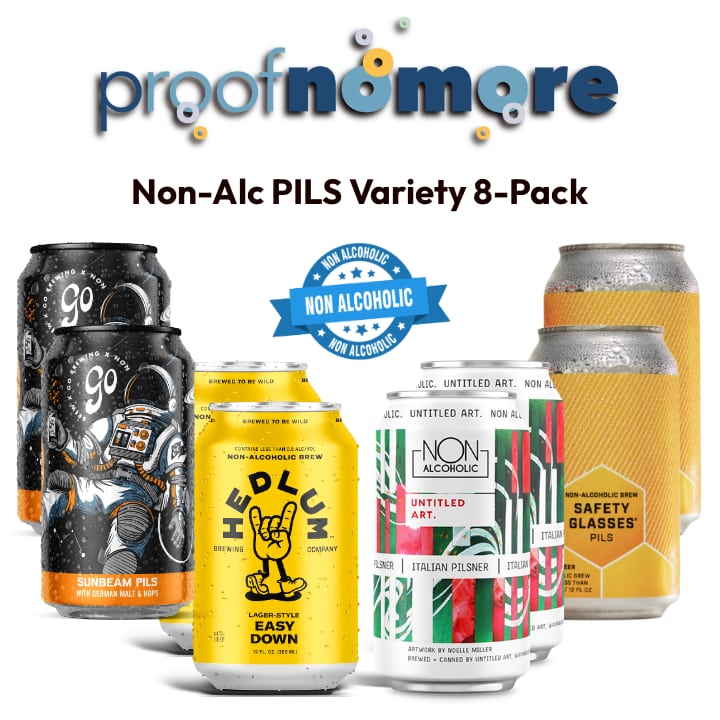 Non-Alcoholic Pils Variety Pack - 8 Cans of Craft Non-Alcoholic Pils S