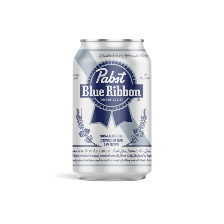 Pabst Blue Ribbon – Non-Alcoholic Lager-Style Beer – 12oz - ProofNoMore