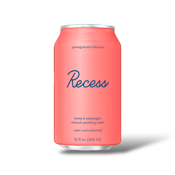 Recess Hemp & Adaptogens - Pomegranate Hibiscus Sparkling Water ...