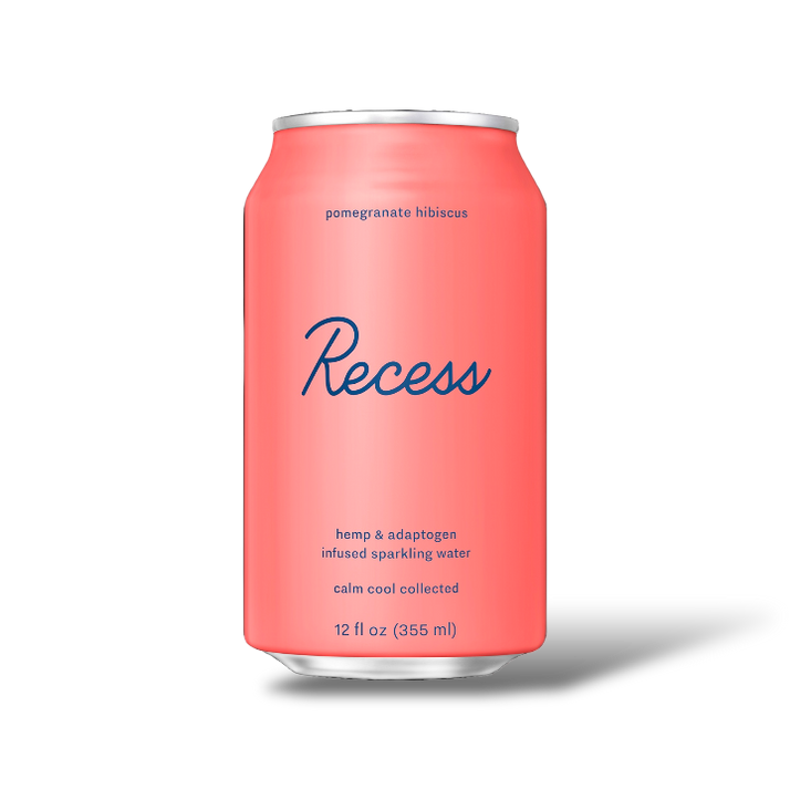 Recess Hemp & Adaptogens - Pomegranate Hibiscus Sparkling Water ...